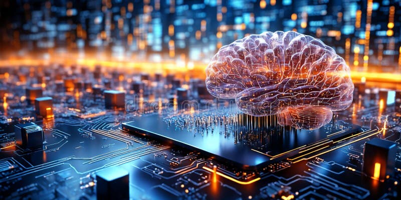 AI Brain Modern Engineering, Stock Illustration - Illustration of ...