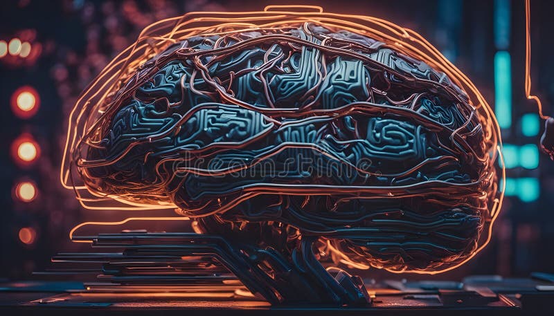 AI Brain with Multicolored Circuits for Business Intelligence Stock ...