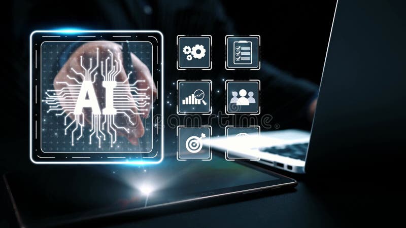 AI Brain Processing Data with Generative Artificial Intelligence ...