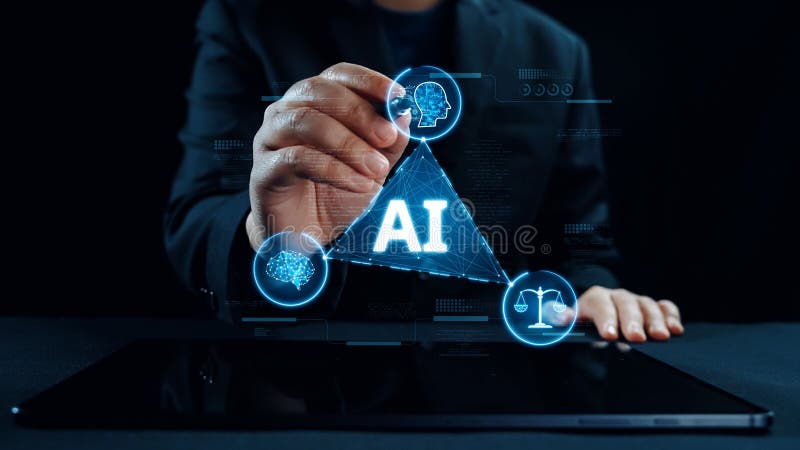 AI Brain Processing Data with Generative Artificial Intelligence ...