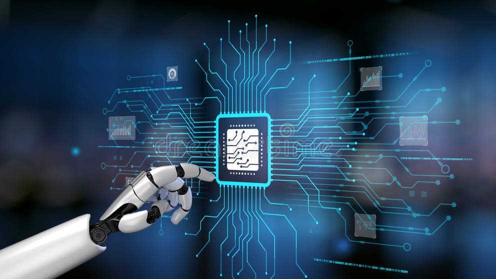 AI Brain Processing Data with Generative Artificial Intelligence Concept Epoch Stock Image ...