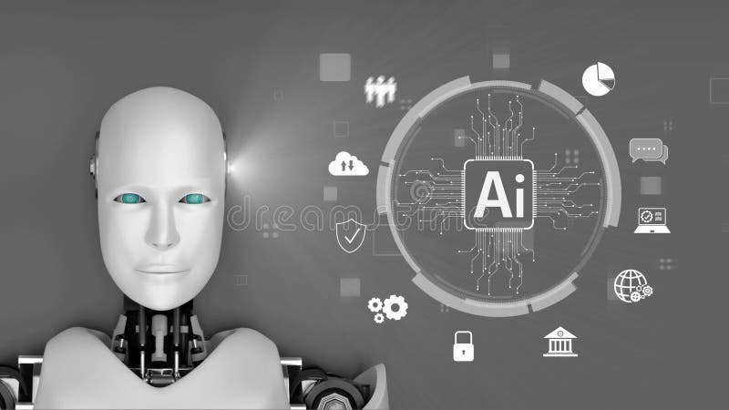 AI Brain Processing Data with Generative Artificial Intelligence Concept Muxer Stock Footage ...