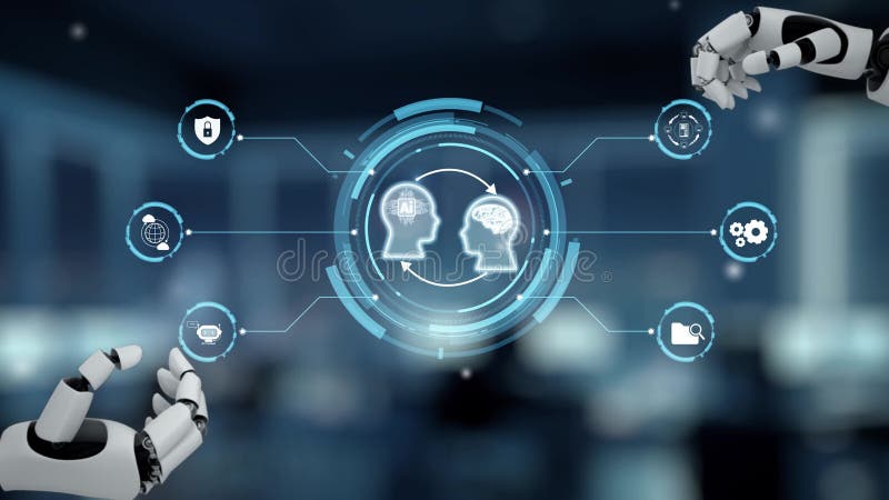 AI Brain Processing Data with Generative Artificial Intelligence Concept. Kernel Stock Footage ...