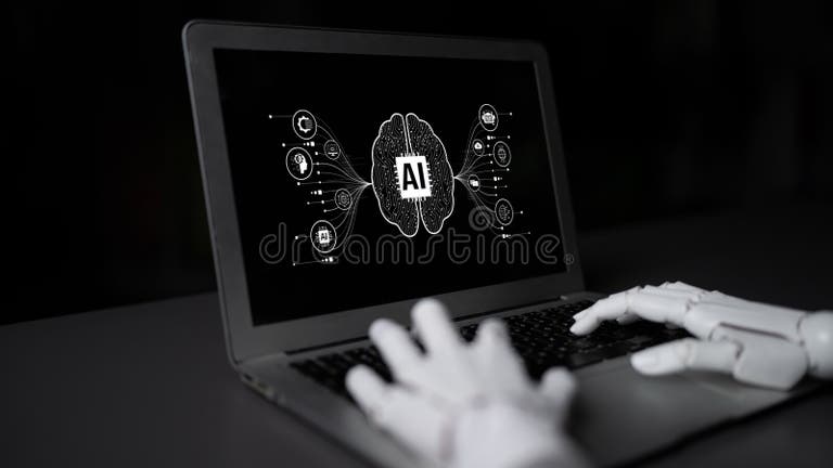 AI Brain Processing Data with Generative Artificial Intelligence ...