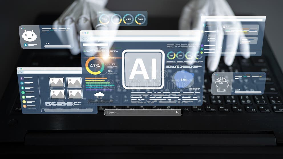 AI Brain Processing Data with Generative Artificial Intelligence ...