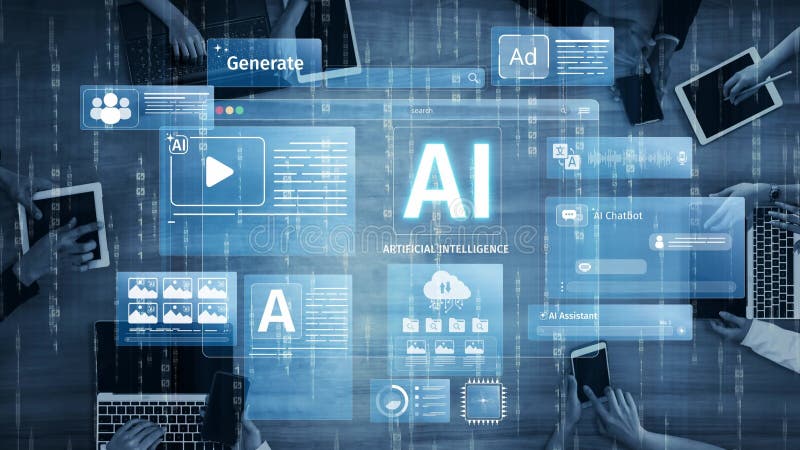 AI Brain Processing Data with Generative Artificial Intelligence Concept Thunk Stock Video ...