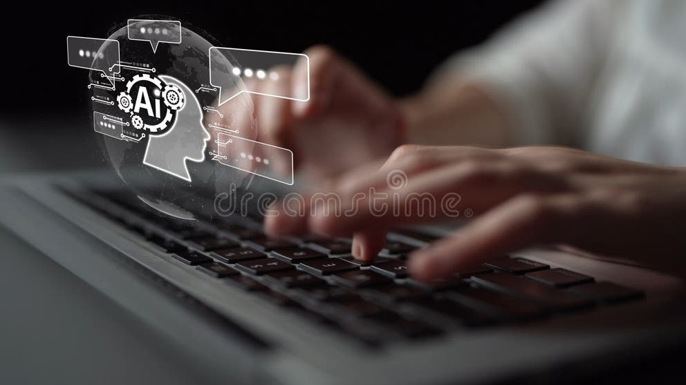 AI Brain Processing Data with Generative Artificial Intelligence Concept Muxer Stock Image ...