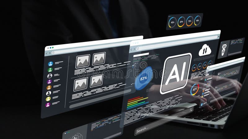 AI Brain Processing Data with Generative Artificial Intelligence Concept Muxer Stock Footage ...