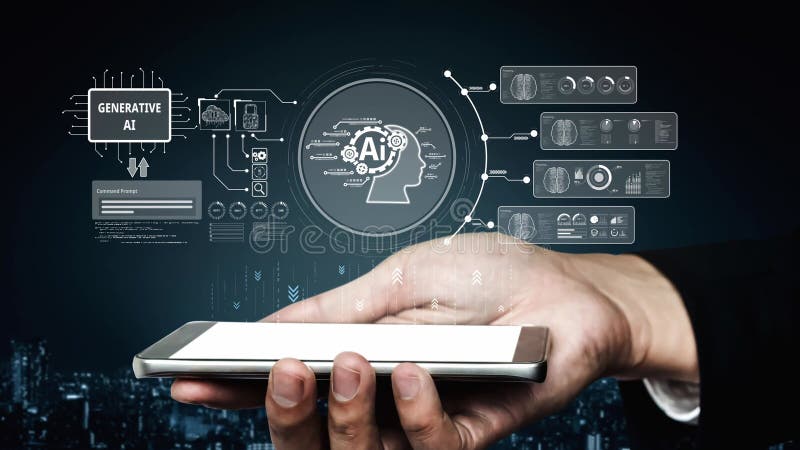 AI Brain Processing Data with Generative Artificial Intelligence Concept Muxer Stock Video ...