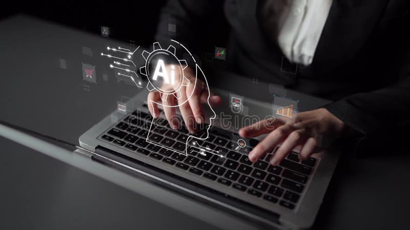 AI Brain Processing Data with Generative Artificial Intelligence Concept Muxer Stock Video ...