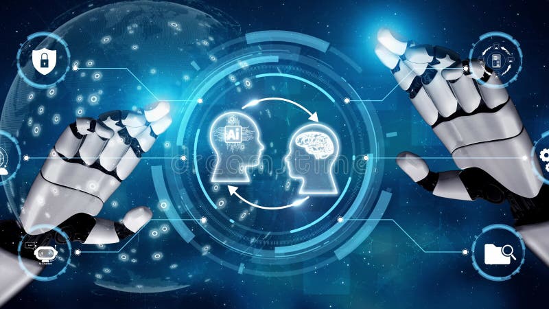 AI Brain Processing Data with Generative Artificial Intelligence ...