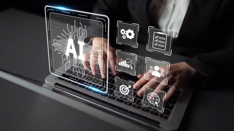 AI Brain Processing Data with Generative Artificial Intelligence Concept Muxer Stock Image ...