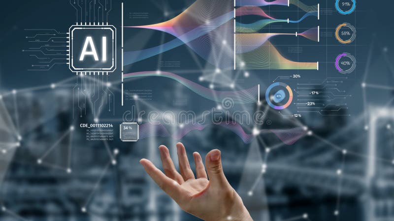 AI Brain Processing Data with Generative Artificial Intelligence Concept Muxer Stock Image ...