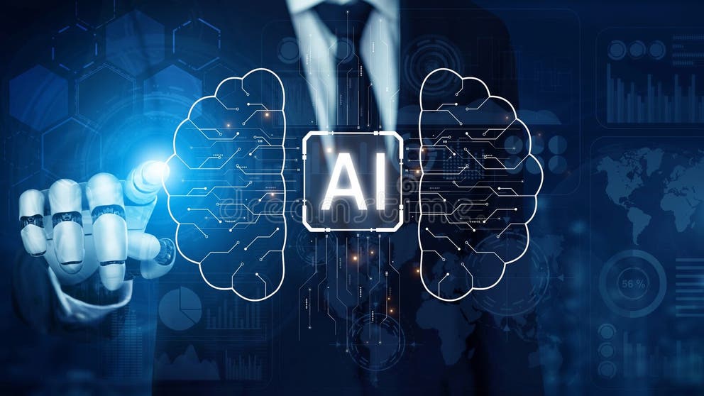 AI Brain Processing Data with Generative Artificial Intelligence ...