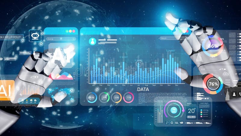 AI Brain Processing Data with Generative Artificial Intelligence ...