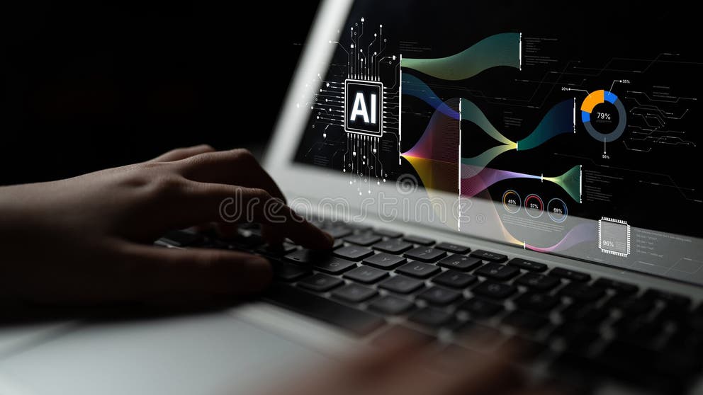 AI Brain Processing Data with Generative Artificial Intelligence ...