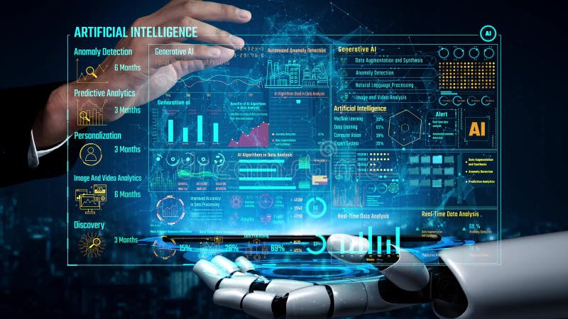 AI Brain Processing Data with Generative Artificial Intelligence Concept Muxer Stock Footage ...