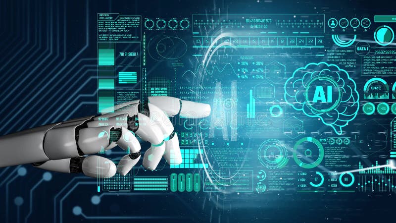 AI Brain Processing Data with Generative Artificial Intelligence Concept Thunk Stock Video ...