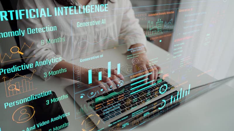 AI Brain Processing Data with Generative Artificial Intelligence Concept Thunk Stock Video ...