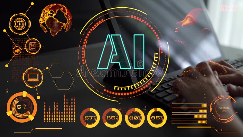 AI Brain Processing Data with Generative Artificial Intelligence Concept Thunk Stock Footage ...