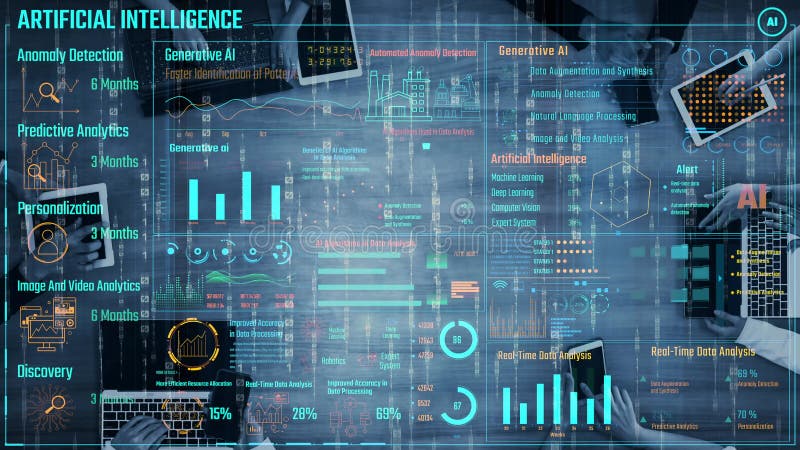 AI Brain Processing Data with Generative Artificial Intelligence Concept Thunk Stock Footage ...
