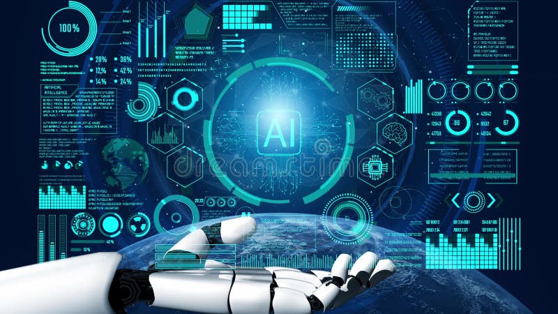 AI Brain Processing Data with Generative Artificial Intelligence Concept Thunk Stock Footage ...