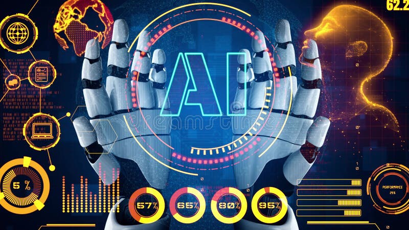 AI Brain Processing Data with Generative Artificial Intelligence ...