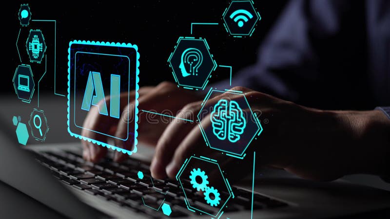 AI Brain Processing Data with Generative Artificial Intelligence ...