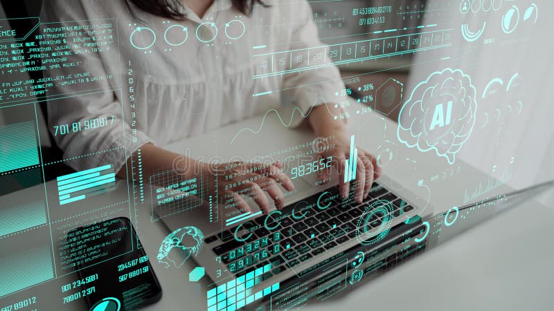 AI Brain Processing Data with Generative Artificial Intelligence Concept Thunk Stock Video ...