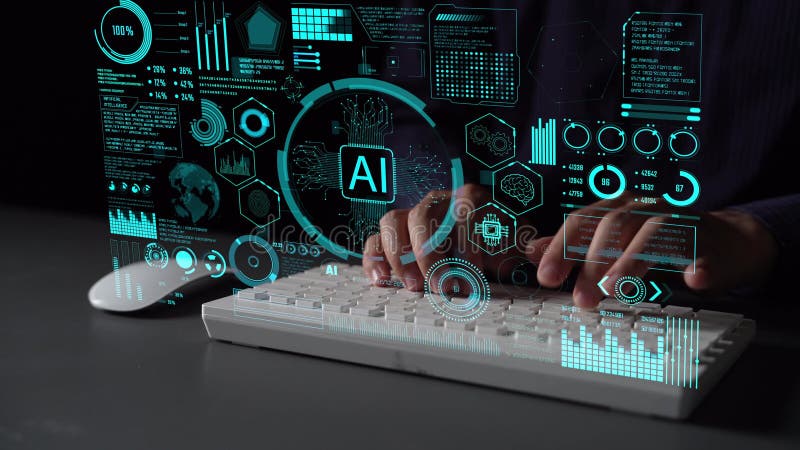 AI Brain Processing Data with Generative Artificial Intelligence Concept Muxer Stock Footage ...