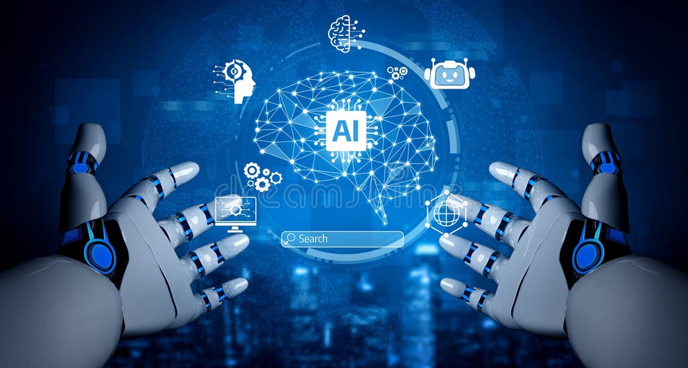 AI Brain Processing Data with Generative Artificial Intelligence Concept Vouch Stock ...