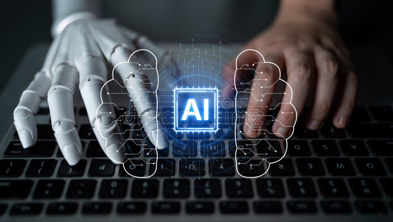 AI Brain Processing Data with Generative Intelligence Visualization ...