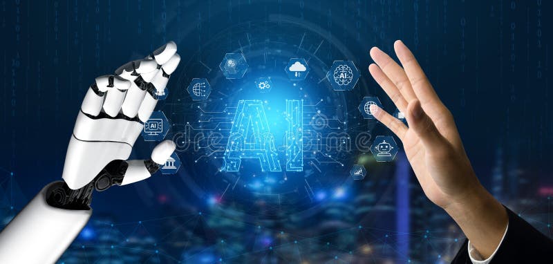 AI Brain Processing Data with Generative Intelligence Visualization ...