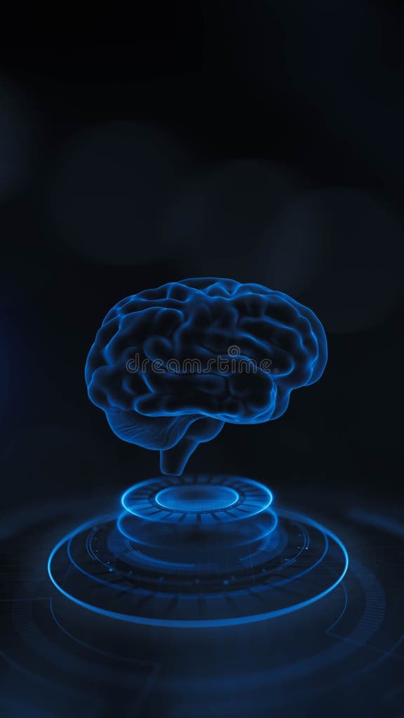 AI Brain Projection and Data Processing with Human Hand, Business and ...