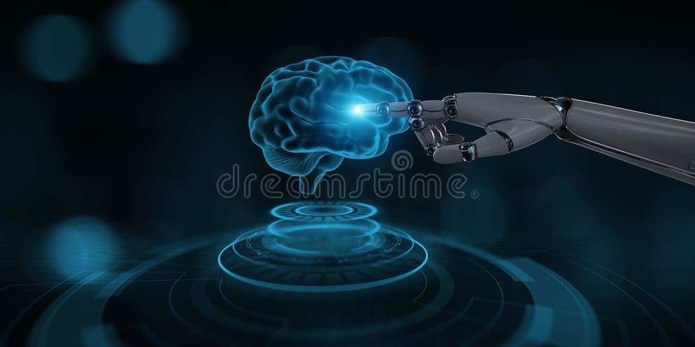 AI Brain in Robotic System Interaction, Data Processing, Automation ...