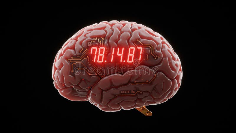 AI Brainpower: Digital Countdown Stock Illustration - Illustration of ...