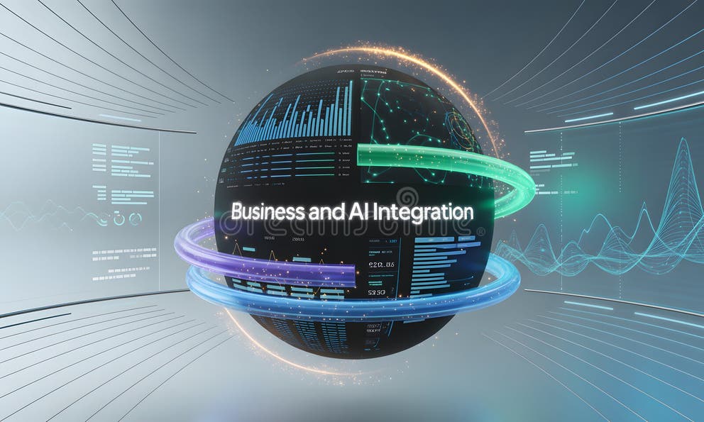 AI Business Integration: Data Visualization Stock Illustration ...