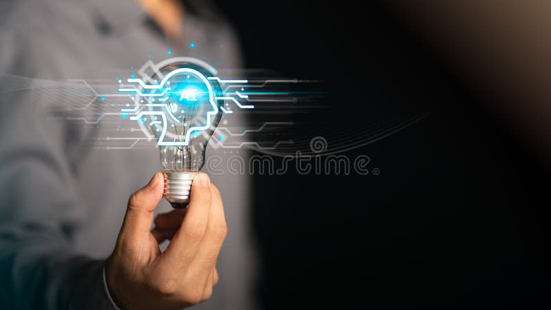 AI ,Businessman Showing Concept, Connection, Innovation Development and ...