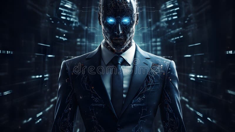 AI Businessman in a Suit, Professional, Machine, Robot, Generative AI ...