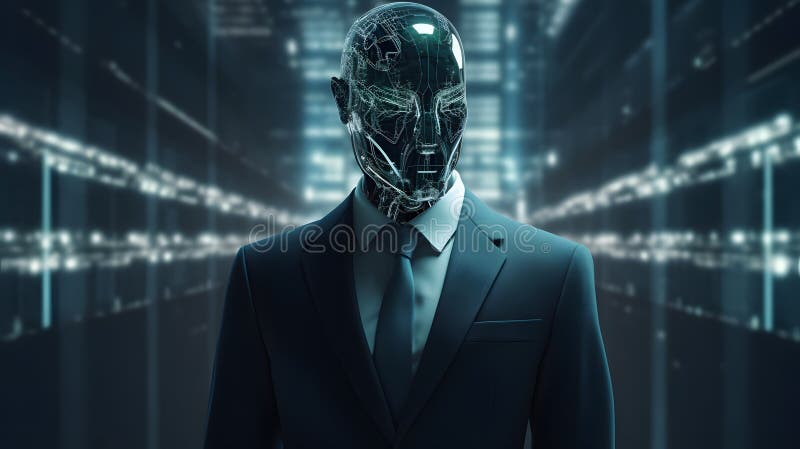 AI Businessman in a Suit, Professional, Machine, Robot, Generative AI ...