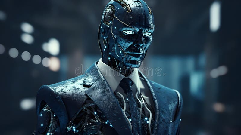 AI Businessman in a Suit, Professional, Machine, Robot, Generative AI ...