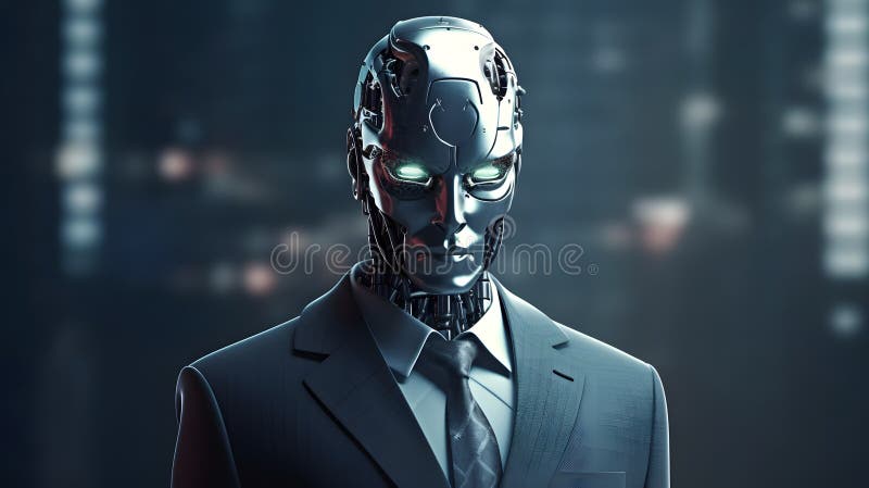 AI Businessman in a Suit, Professional, Machine, Robot, Generative AI ...
