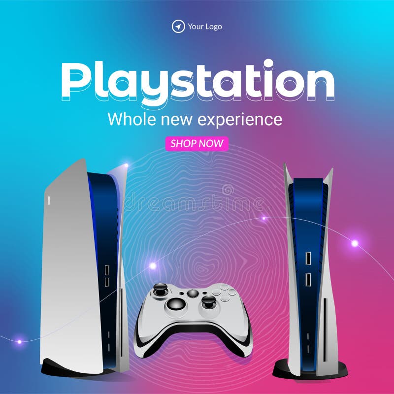 Banner Design of Playstation Whole New Experience Stock Vector ...