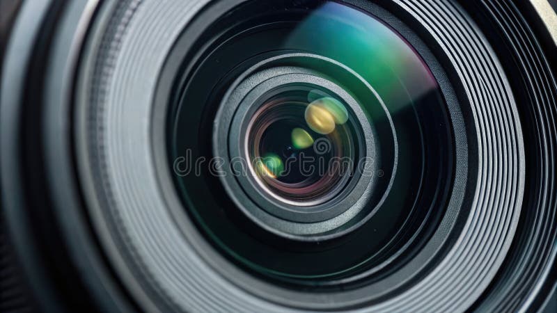 Ai Camera Lens Featuring Dynamic Aperture Surrounded by Real-time Data ...