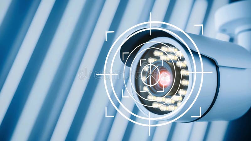 AI Camera Vision System Smart Surveillance Technology Stock Footage ...