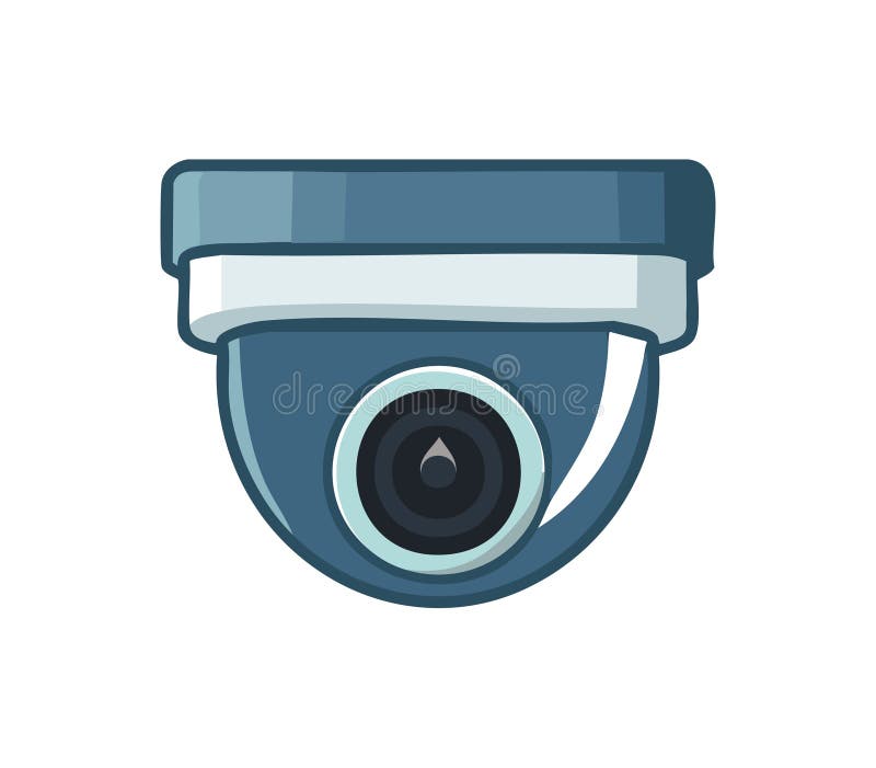 A AI CCTV Simple Illustration Stock Illustration - Illustration of ...
