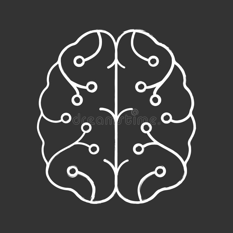 AI chalk icon stock vector. Illustration of future, memory - 175456051