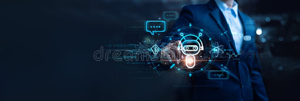 AI Chat Bot Communicate and Answer Question To Businessman with Smart ...