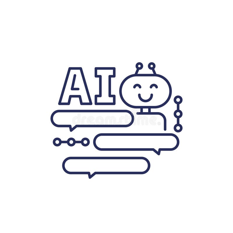 AI Chat Bot Icon, Artificial Intelligence Vector Stock Vector ...