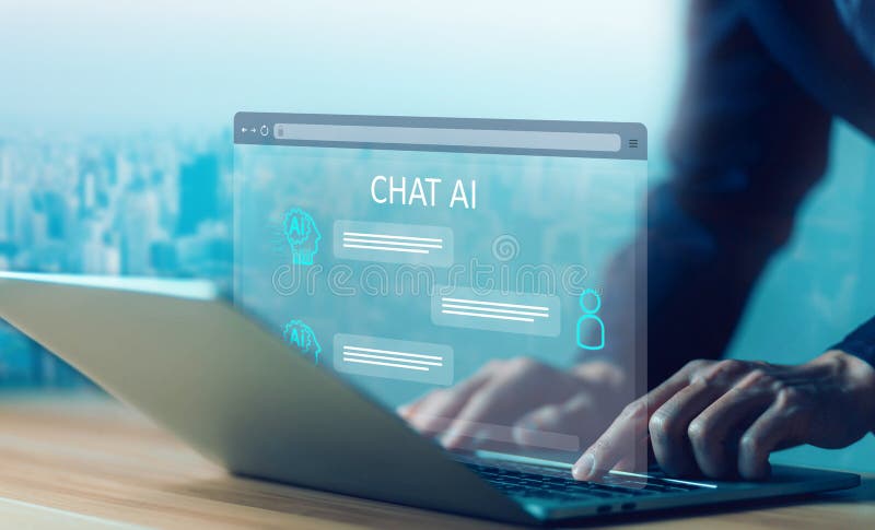 AI Chat, Chatbot Digital Technology Generates the Information Command ...